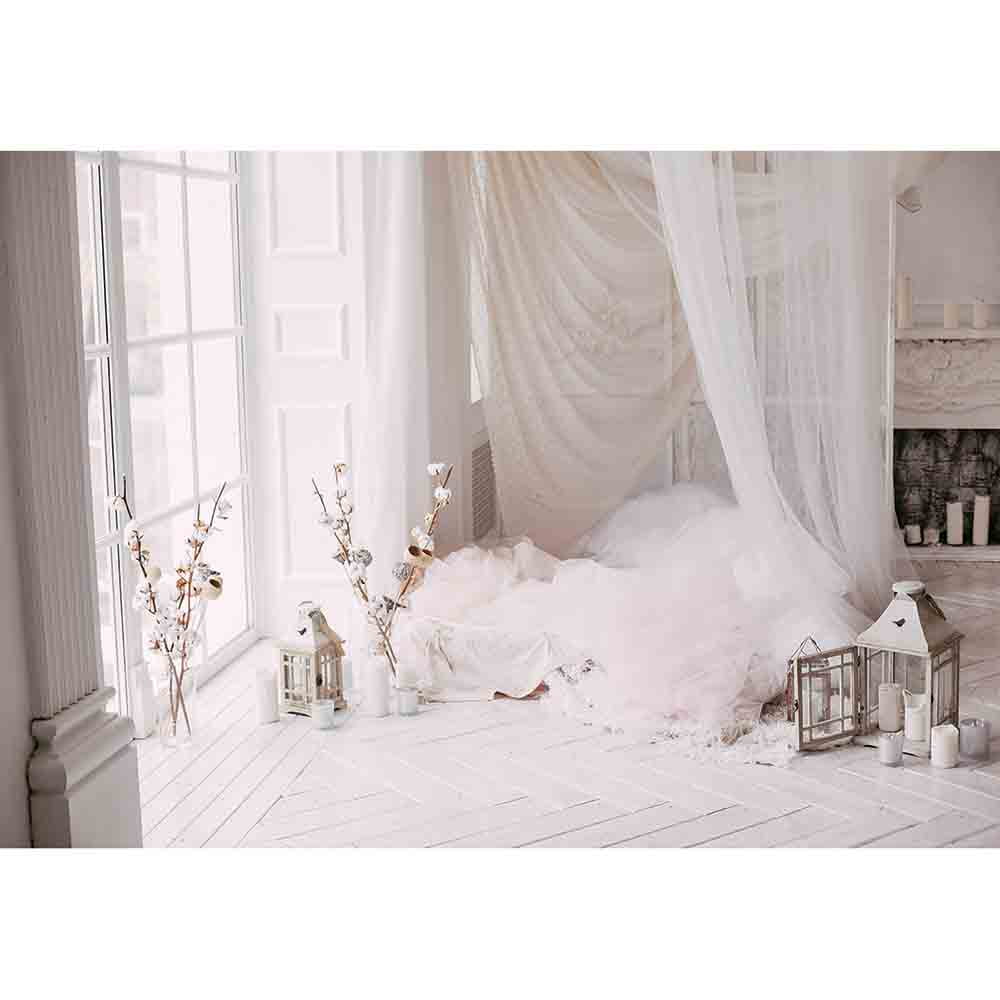 Allenjoy Headboard Bedroom Background for Photography White Brick Wall ...