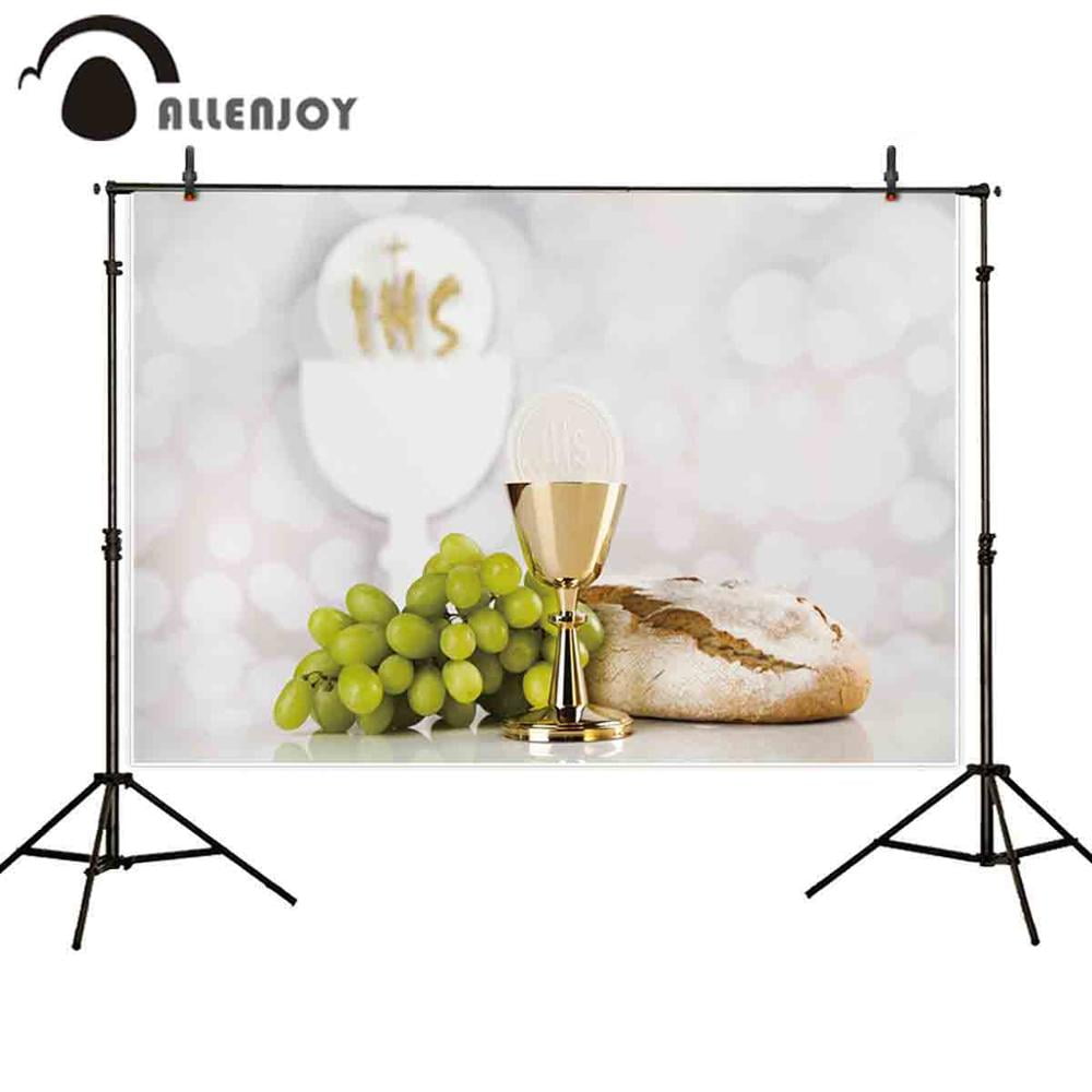 Allenjoy Holy Communion Photography Background Bread Grape Chalice ...