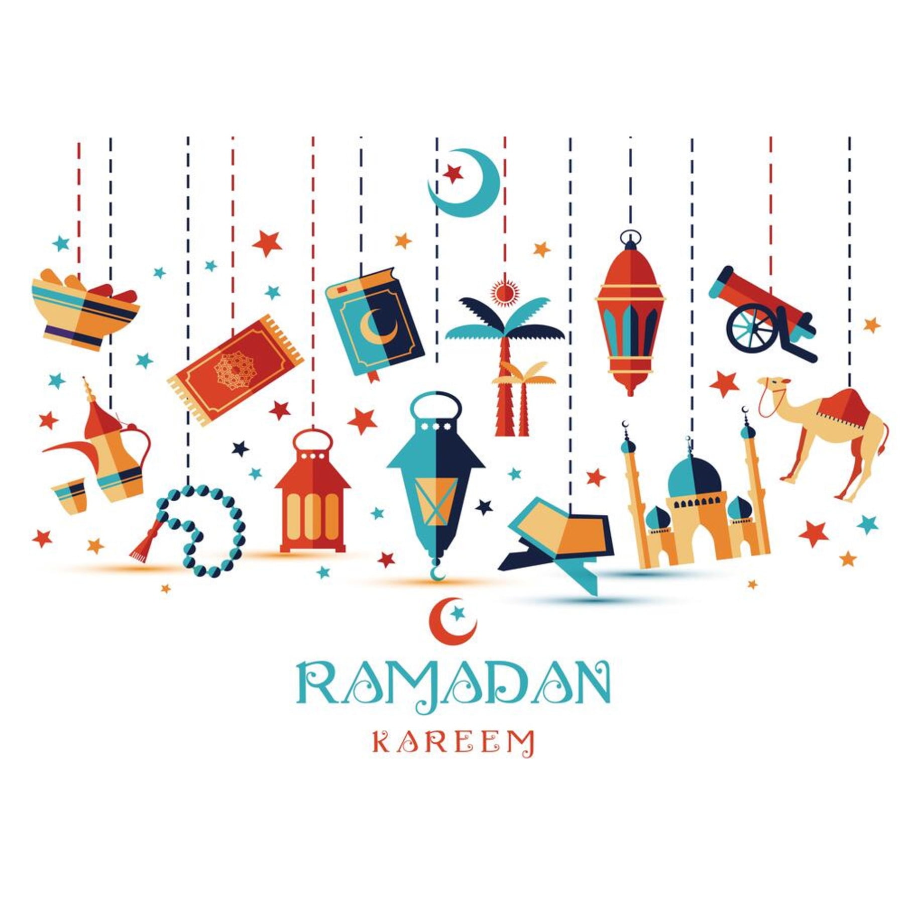 Allenjoy Lantern Ramadan Kareem Photography Background Gold Moon ...