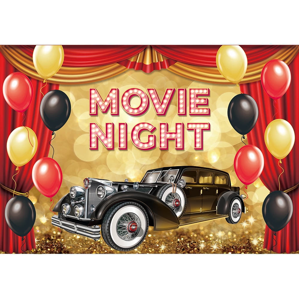 Allenjoy Movie Theme Photography Backdrop Red Carpet Curtain Cinema ...