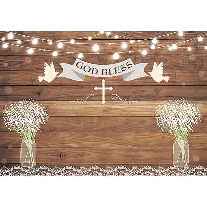 Allenjoy My First Holy Communion Photography Backdrop Golden Cross ...