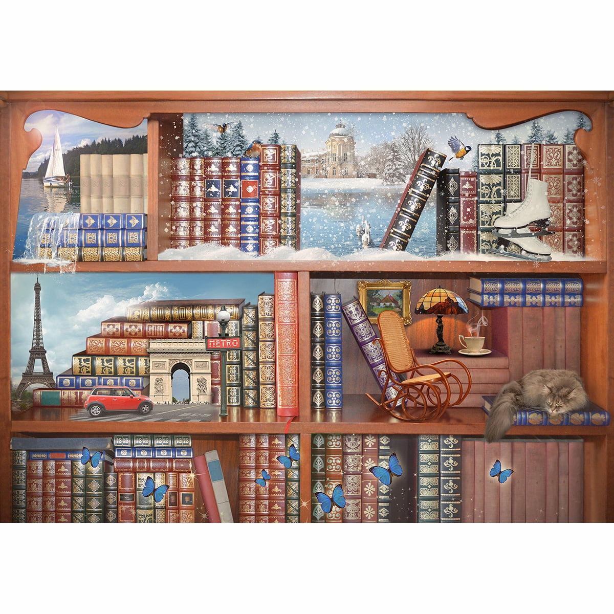 Allenjoy Old Libraries Vintage Background For Photography Books ...