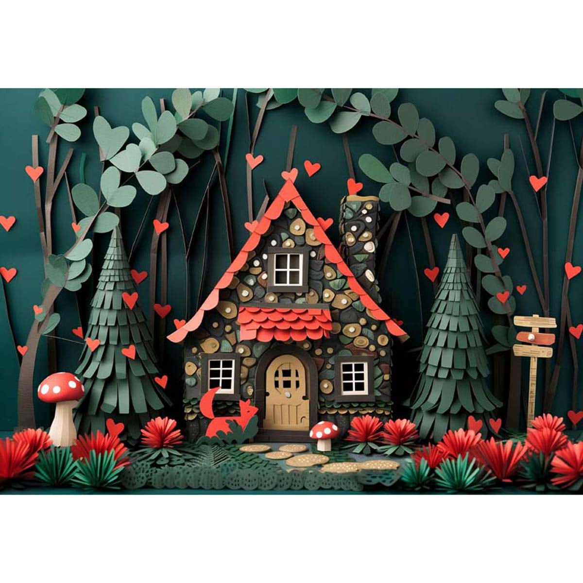 Allenjoy Papercut Forest Fairy House Backdrop - Walmart.com
