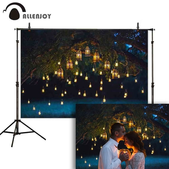 Allenjoy Photography Backdrop Night Wedding Couple Vintage Glitter ...