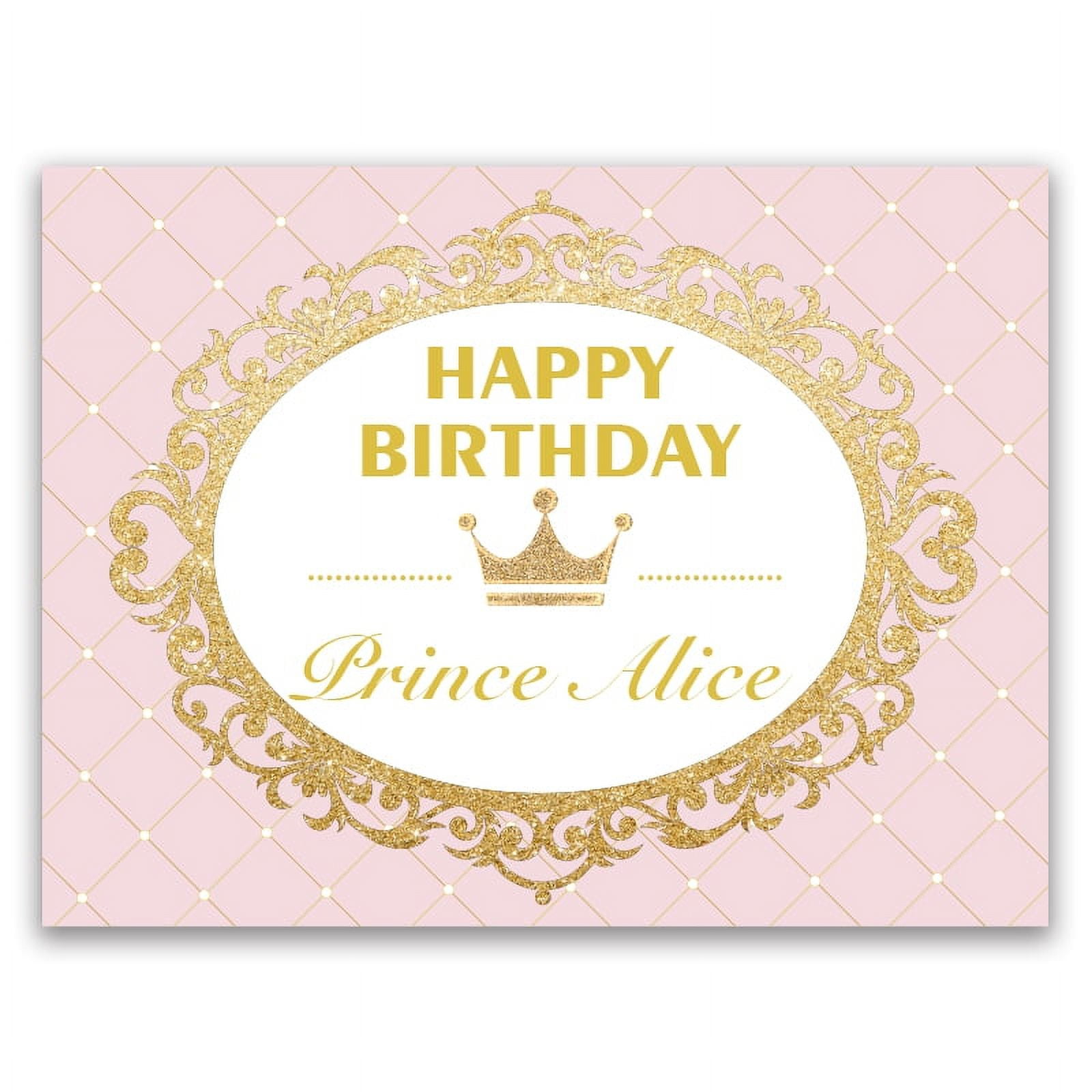 Allenjoy Photography Backdrops Little Princess Prince Crown Baby Pink ...