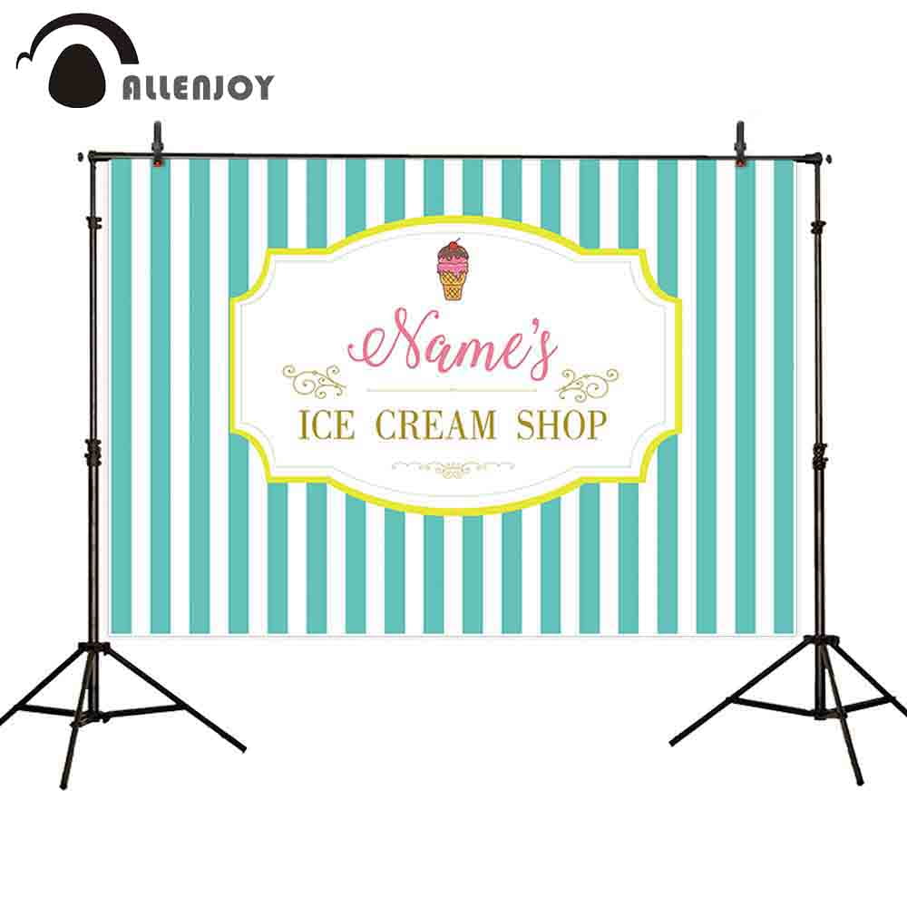 Allenjoy Photography Background Ice Cream Shop Birthday Party Backdrop ...