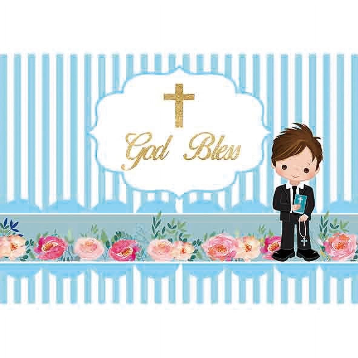 Allenjoy Photoph Backgrounds First Holy Communion ration Boy Navy Blue ...