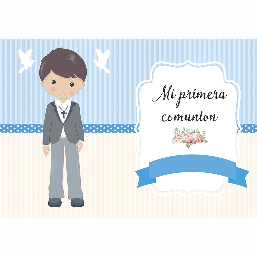 Allenjoy Photoph Backgrounds First Holy Communion ration Boy Navy Blue ...