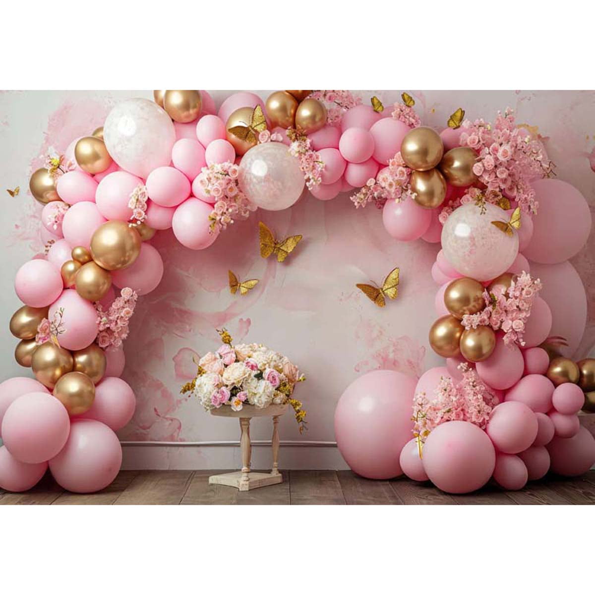 Allenjoy Pink Balloons Arch Backdrop - Walmart.com
