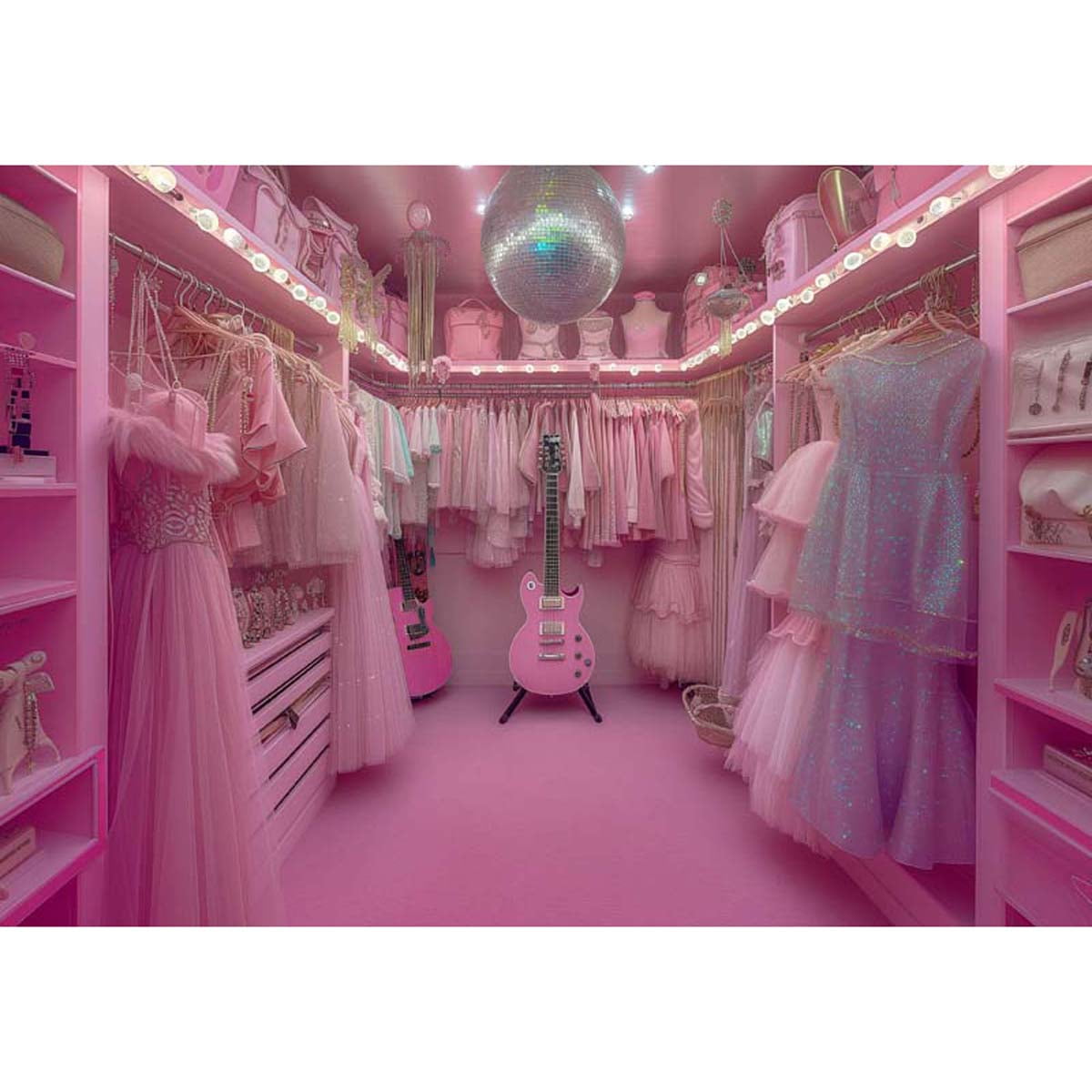 Allenjoy Pink Closet Music Backdrop - Walmart.com