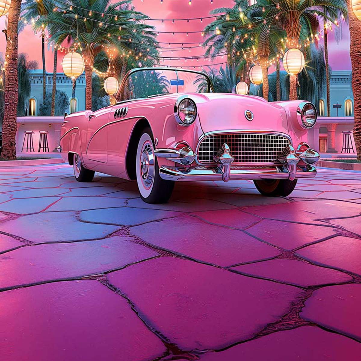 Allenjoy Pink Luxury Car Backdrop - Walmart.com