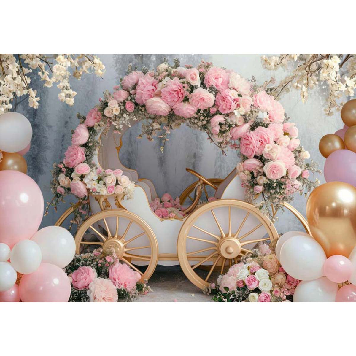 Allenjoy Princess Carriage Photography Backdrop - Walmart.com