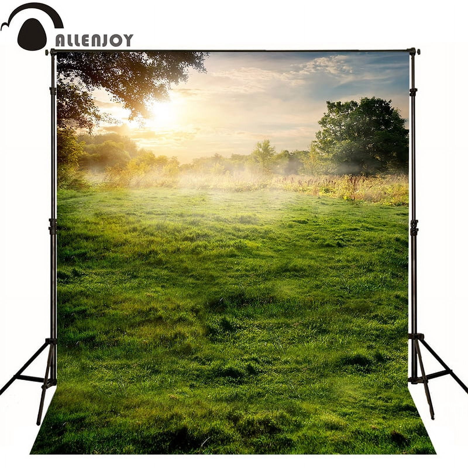Allenjoy Professional photography background Fog cloud sun grass ...