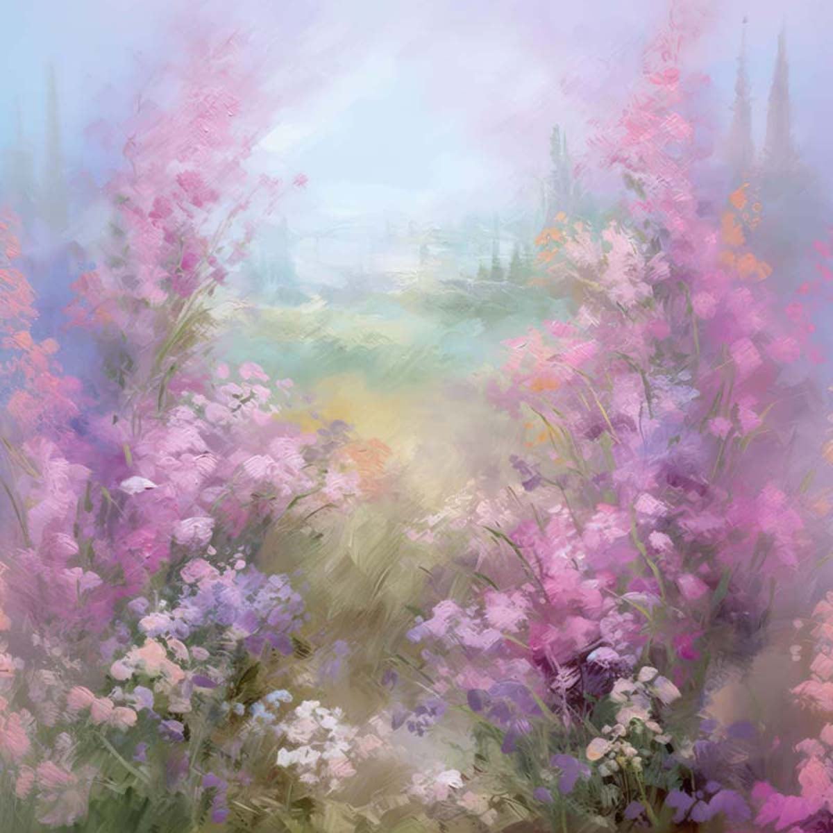 Allenjoy Purple Flowers Garden Backdrop - Walmart.com