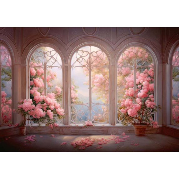 Allenjoy Romance Garden Hall Window Backdrop - Walmart.com