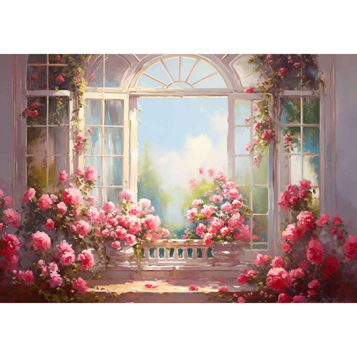 Allenjoy Romantic Villa Window Backdrop - Walmart.com