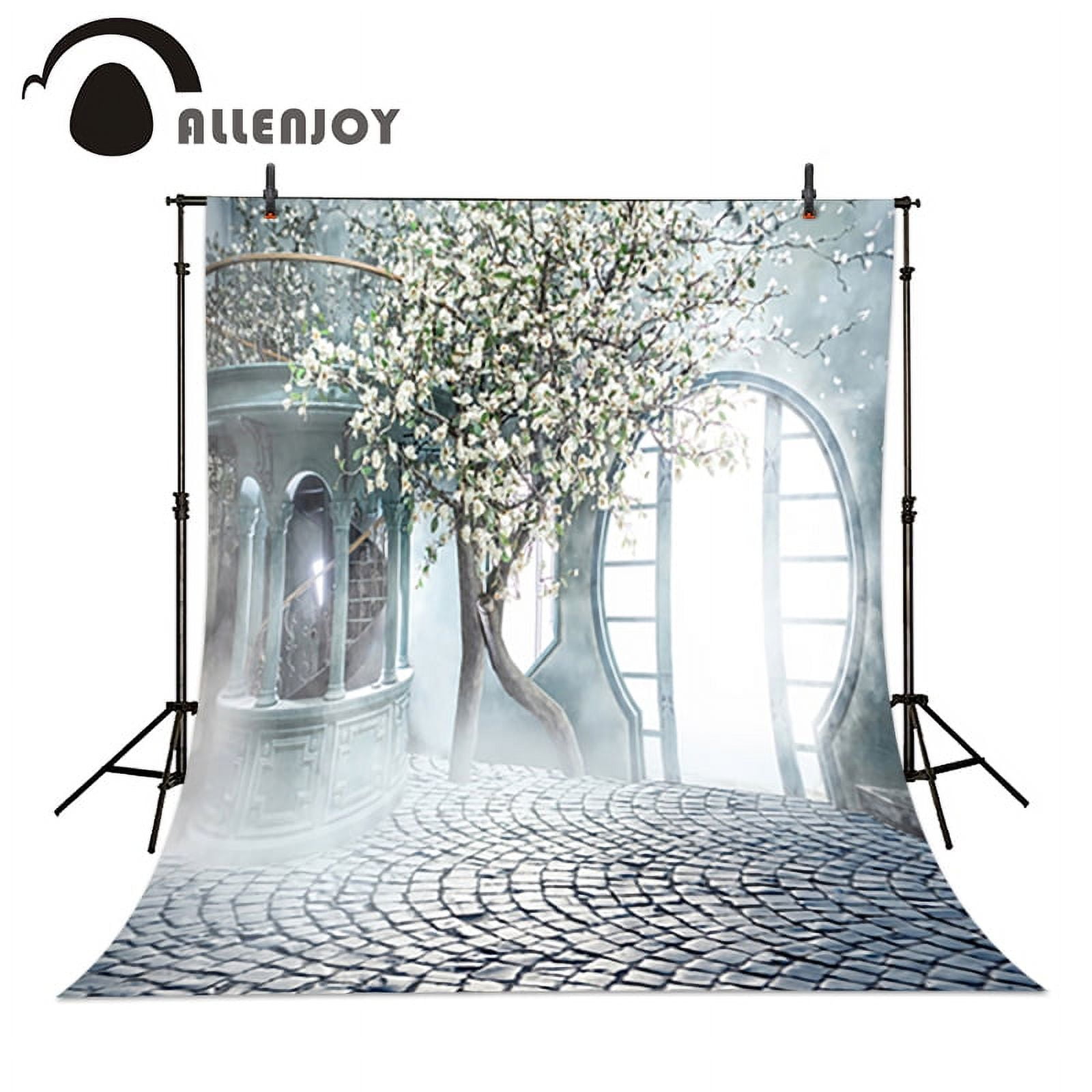 Allenjoy Romantic wedding background Tree Misty Garden Door photo ...