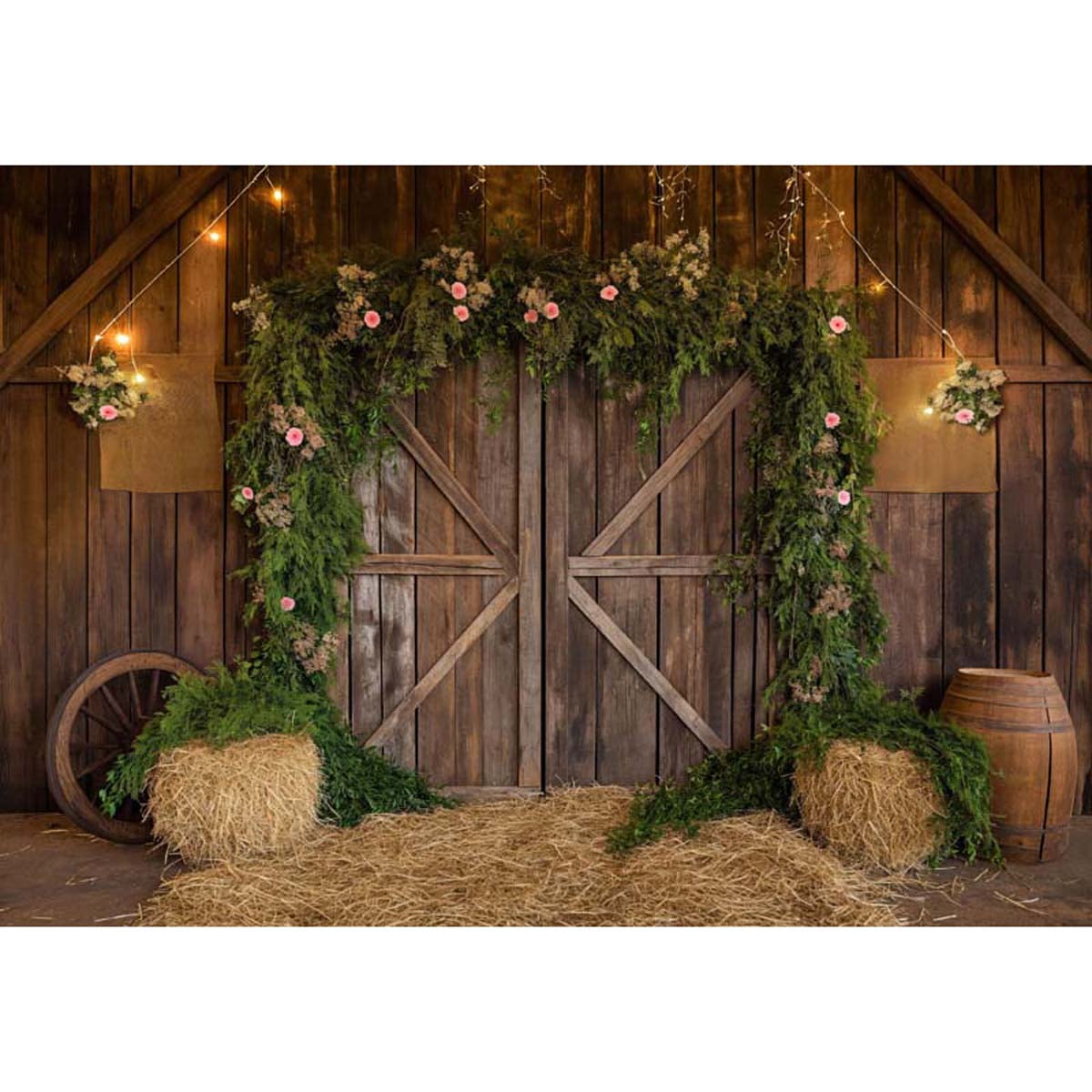 Allenjoy Rustic Barn wood Door Backdrop - Walmart.com