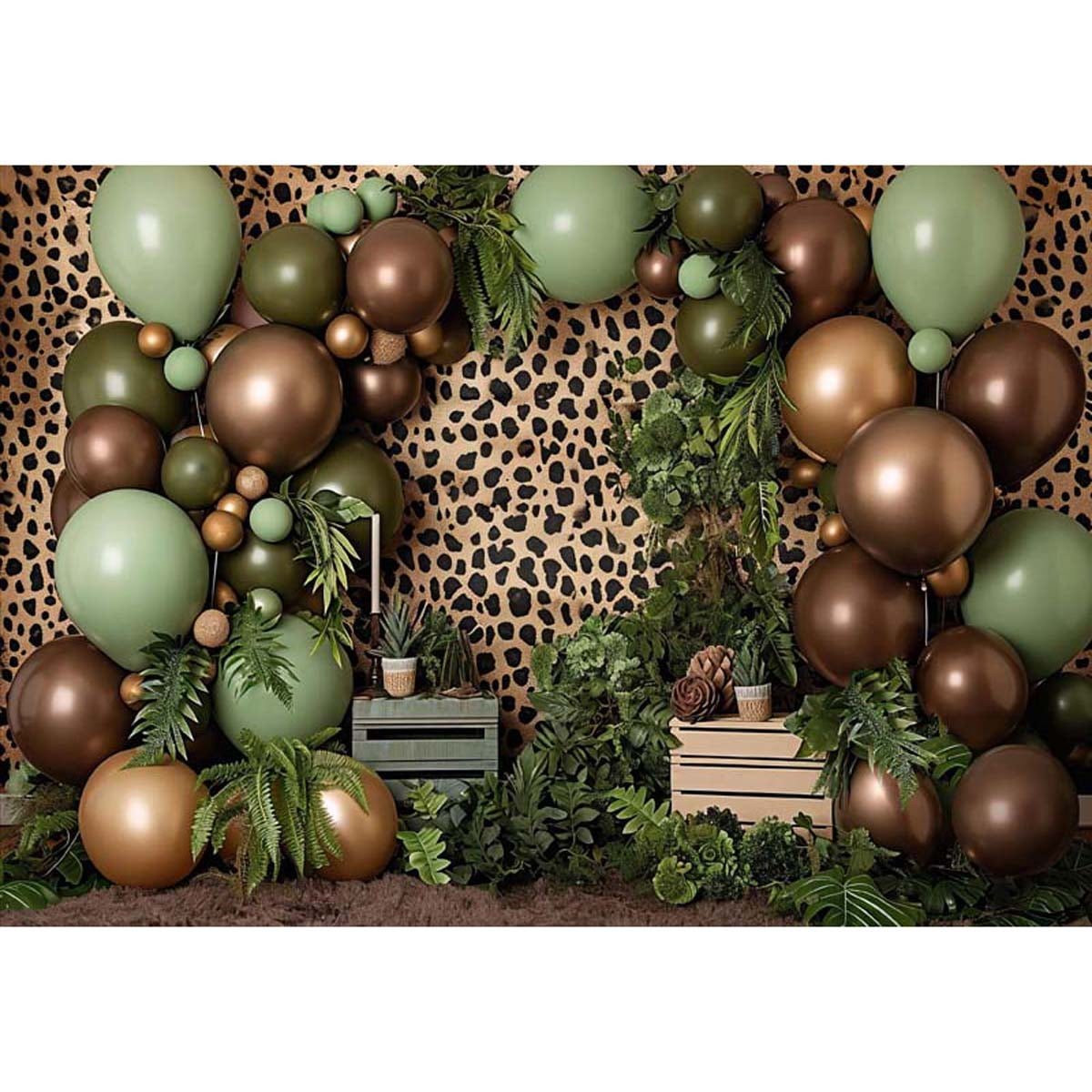 Allenjoy Safari Jungle Leopard Print Backdrop - Walmart.com