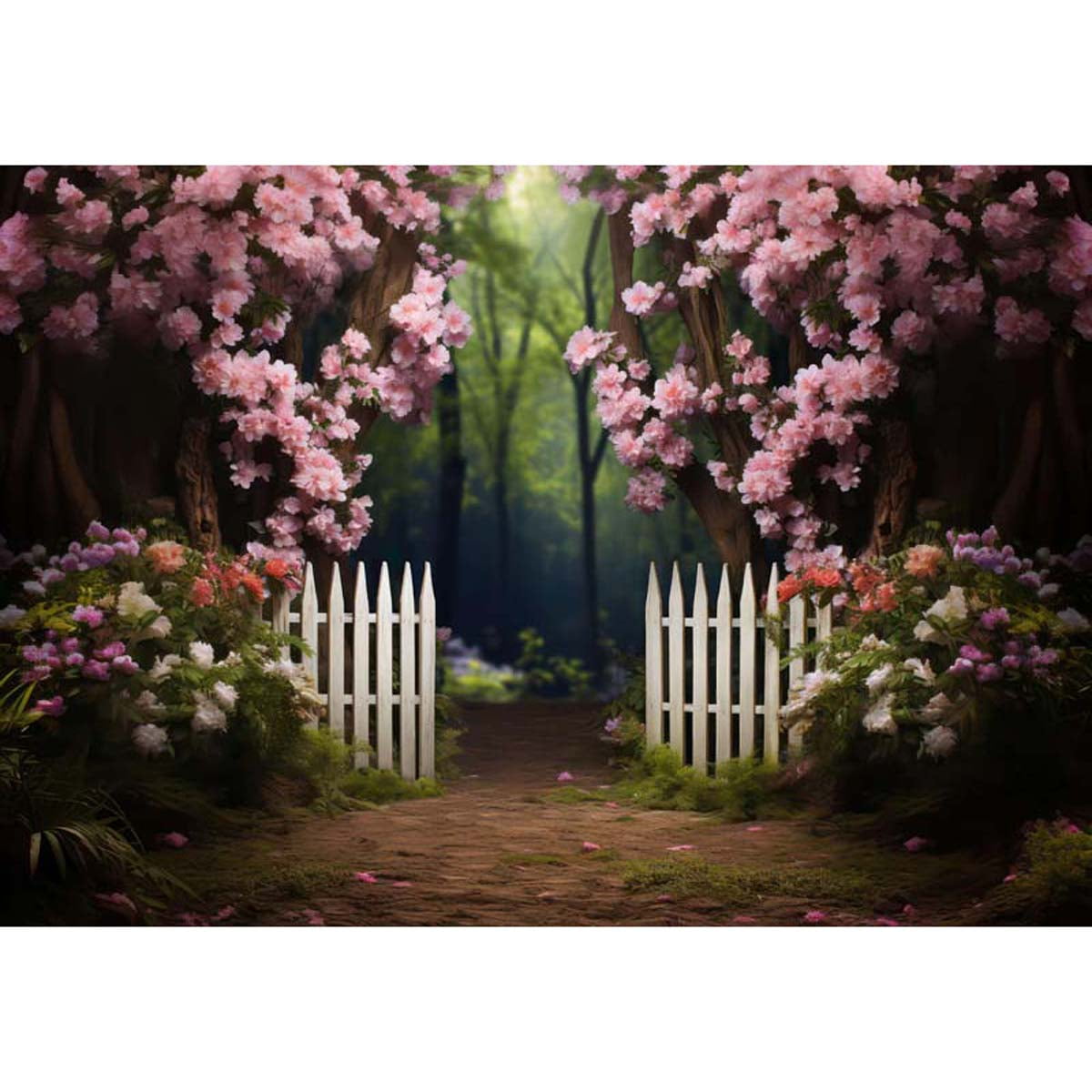 Allenjoy Spring Blooming Pathway Photography Backdrop - Walmart.com