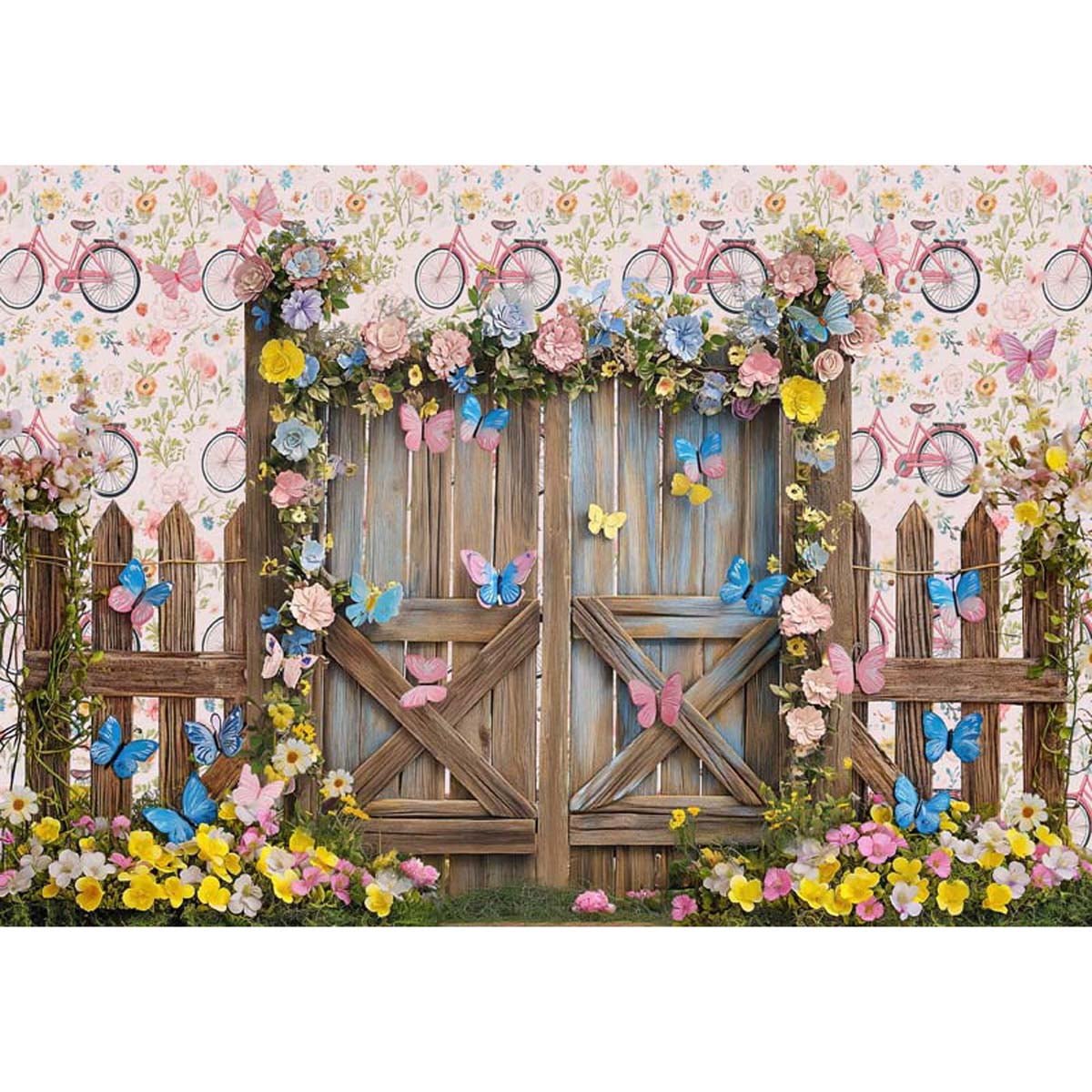 Allenjoy Spring Butterfly Bike Backdrop - Walmart.com