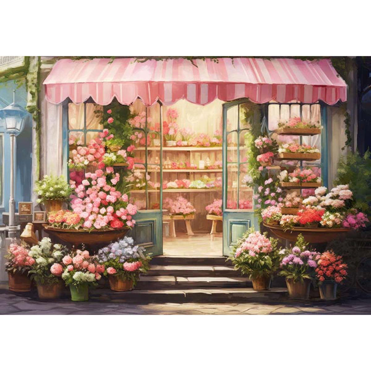 Allenjoy Spring Flower Shop Painting Backdrop - Walmart.com