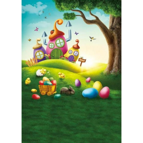 Allenjoy Spring Happy Easter Photo Background r Bunny Baby Shower Green ...