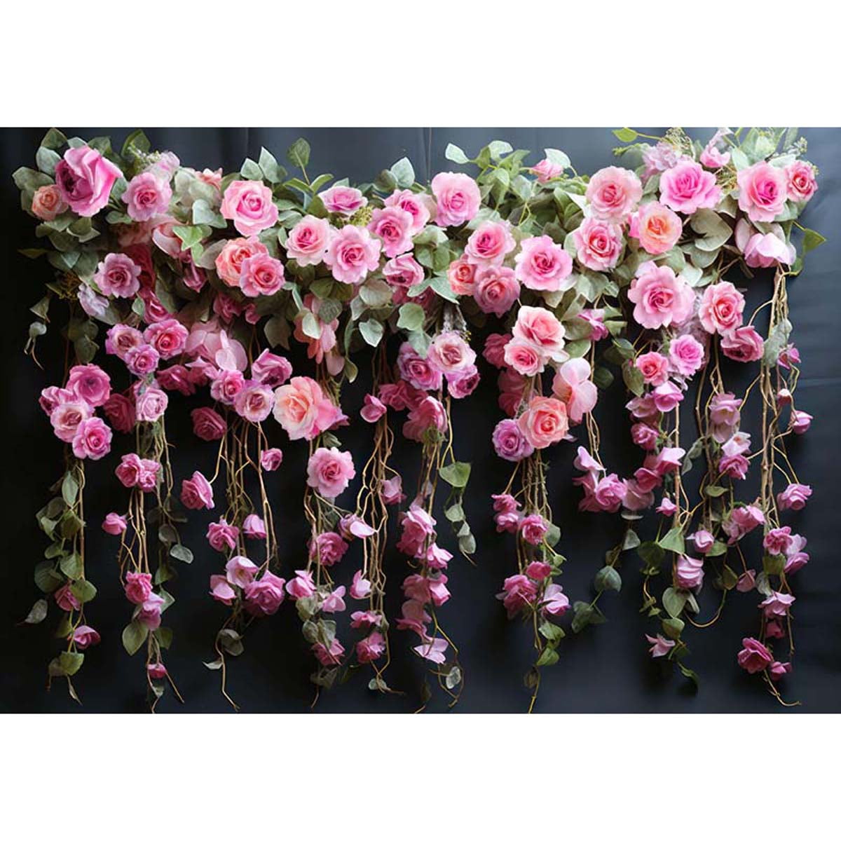 Allenjoy Spring Pink Roses Flowers Wall Backdrop - Walmart.com