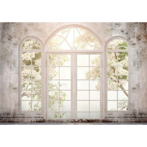 Allenjoy Spring White Flowers Windows Photography Backdrop - Walmart.com