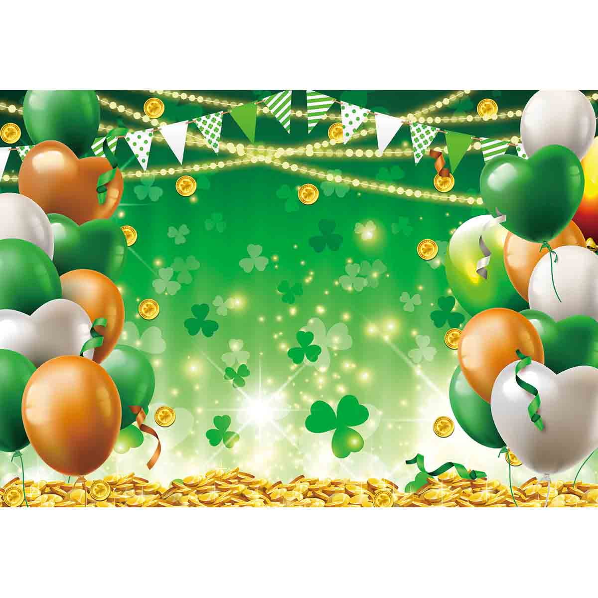 Allenjoy St.Patrick's Day Party Backdrop Colorful Lucky Clover Festival ...