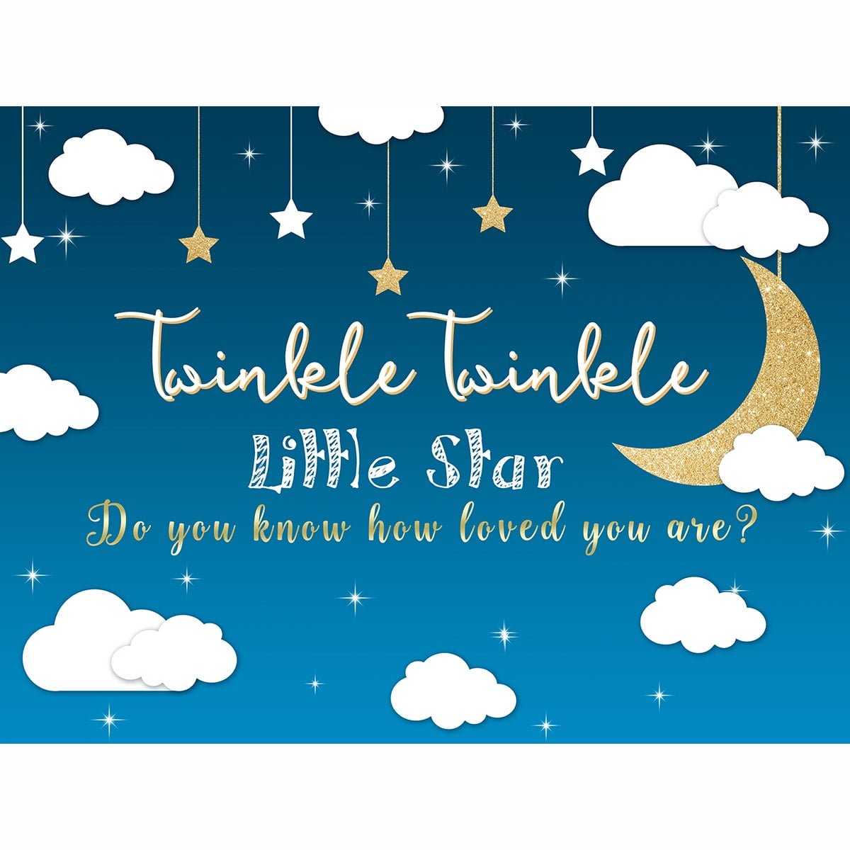 Allenjoy Star Backdrop Moon Night Baby Shower Twinkle Birthday Party ...
