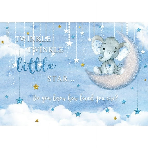 Allenjoy Star Backdrop Moon Night Baby Shower Twinkle Birthday Party ...