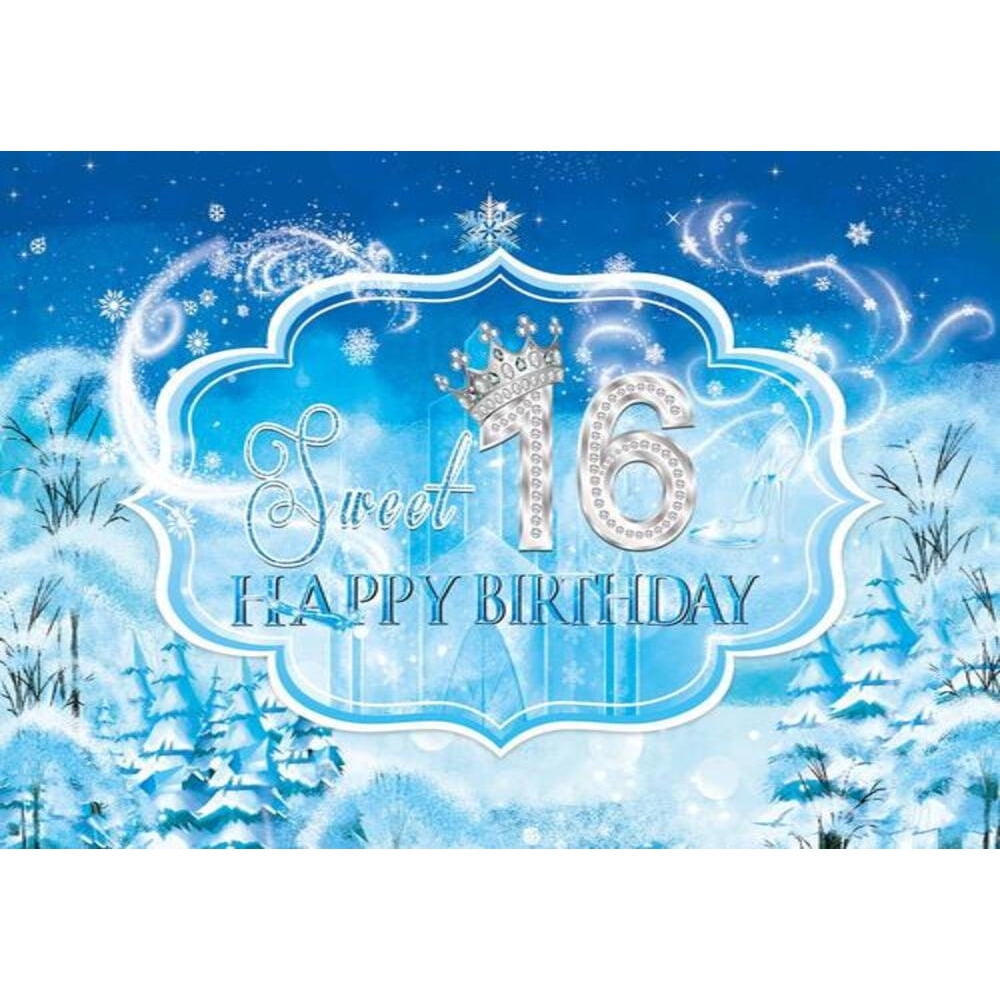 Allenjoy Sweet 16 13 18th Birthday Party Backdrop Princess Glitter ...