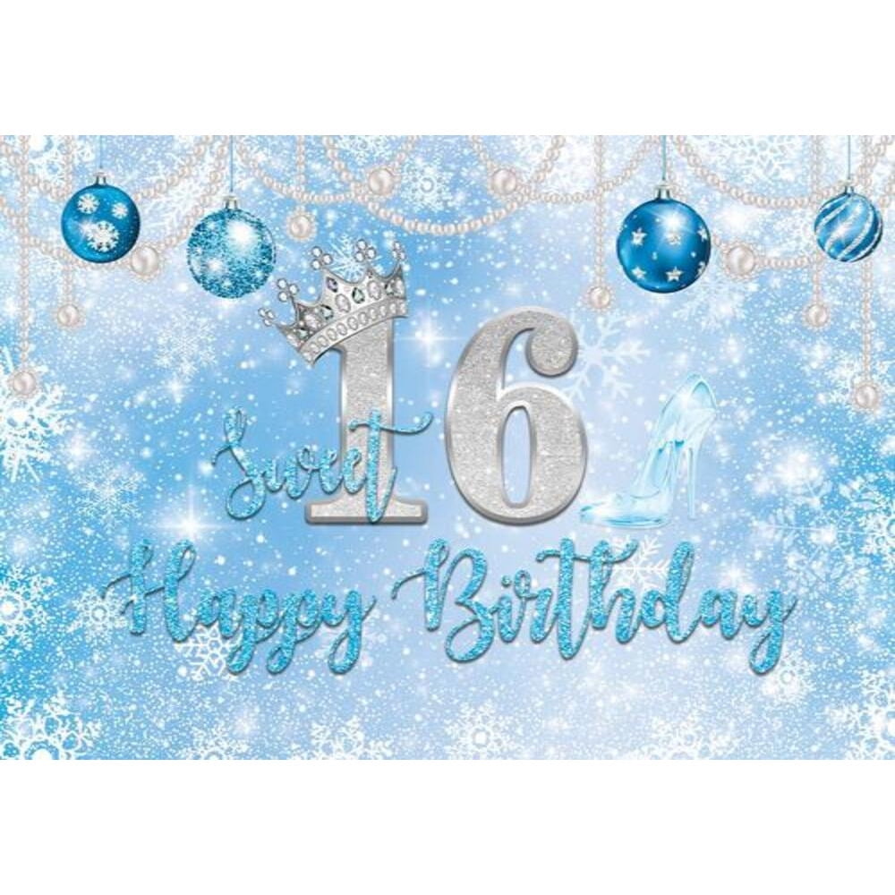 Allenjoy Sweet 16 13 18th Birthday Party Backdrop Princess Glitter ...