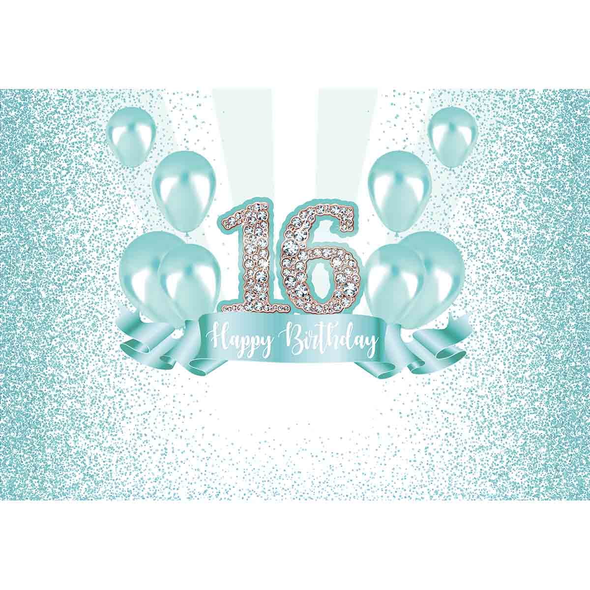 Allenjoy Sweet 16 13 18th Birthday Party Backdrop Princess Glitter ...