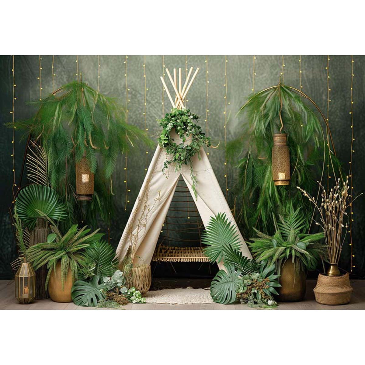 Allenjoy Teepee Green Plants Backdrop - Walmart.com