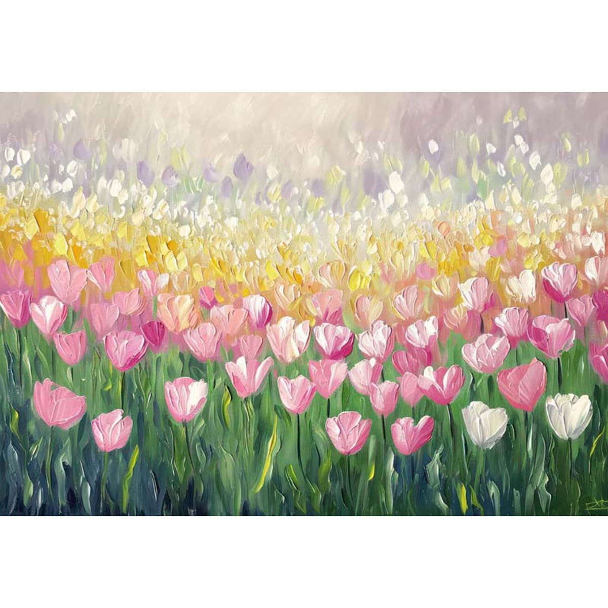Allenjoy Tulip Field Pastel Backdrop - Walmart.com