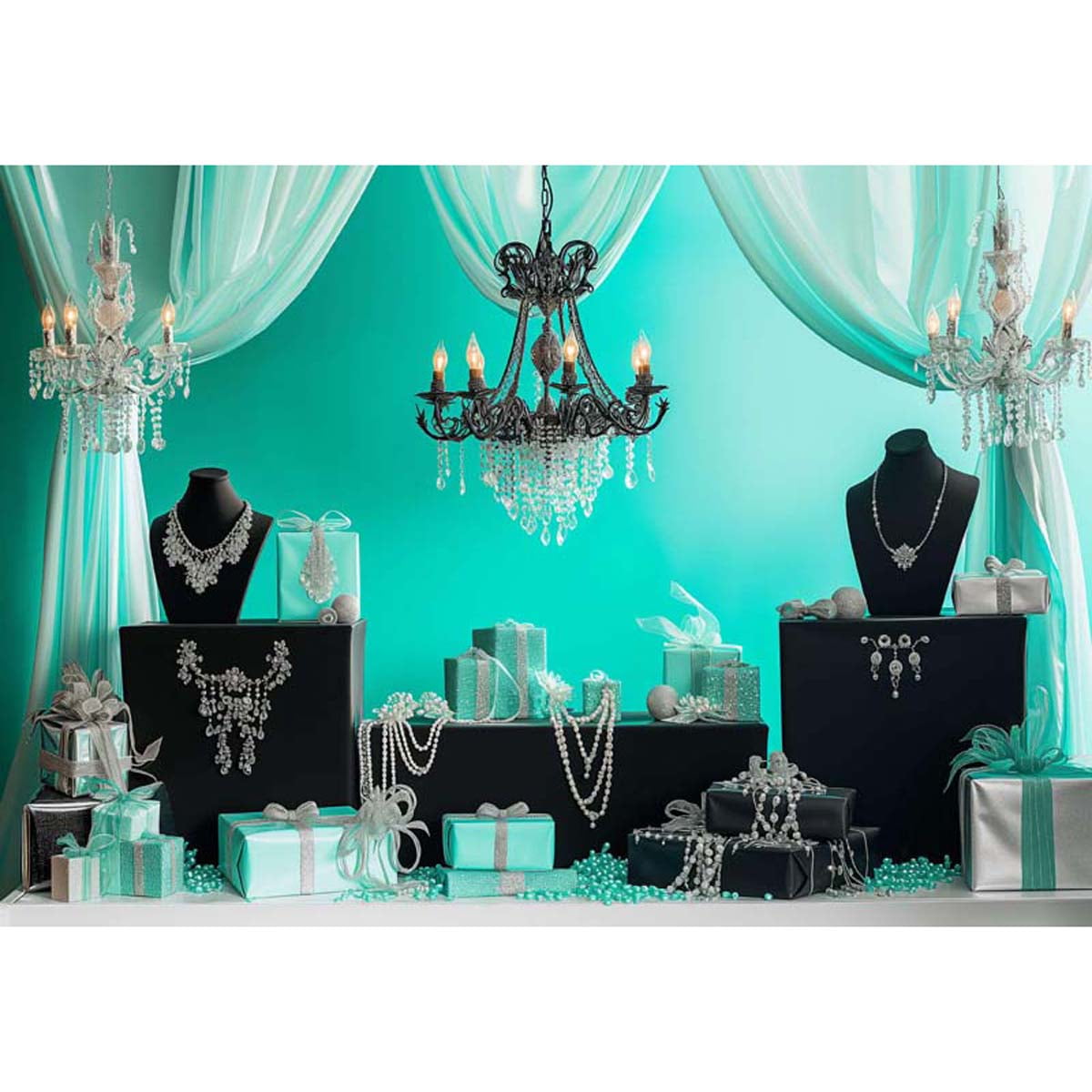 Allenjoy Turquoise Jewelry Shop Backdrop - Walmart.com
