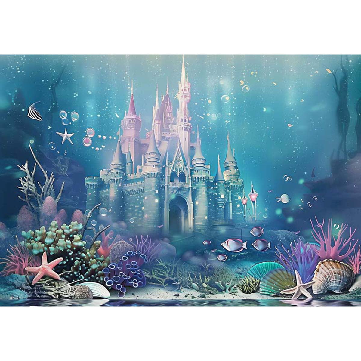 Allenjoy Under-The-Sea Castle Backdrop - Walmart.com