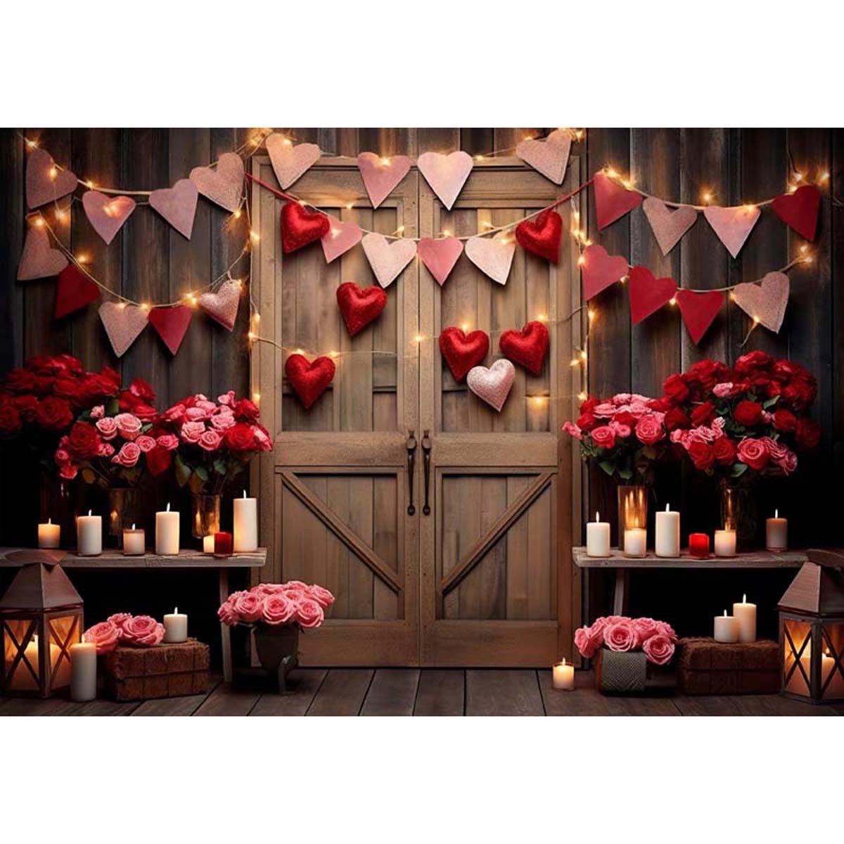Allenjoy Valentine's Day Wooden Door Backdrop - Walmart.com