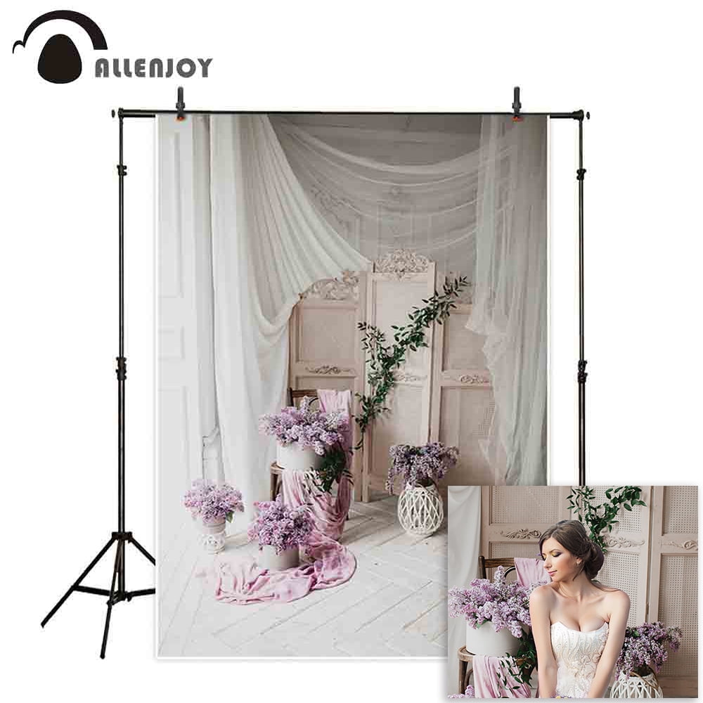 Allenjoy Vase Photography Backdrop Wedding Flower Vintage r Wooden ...