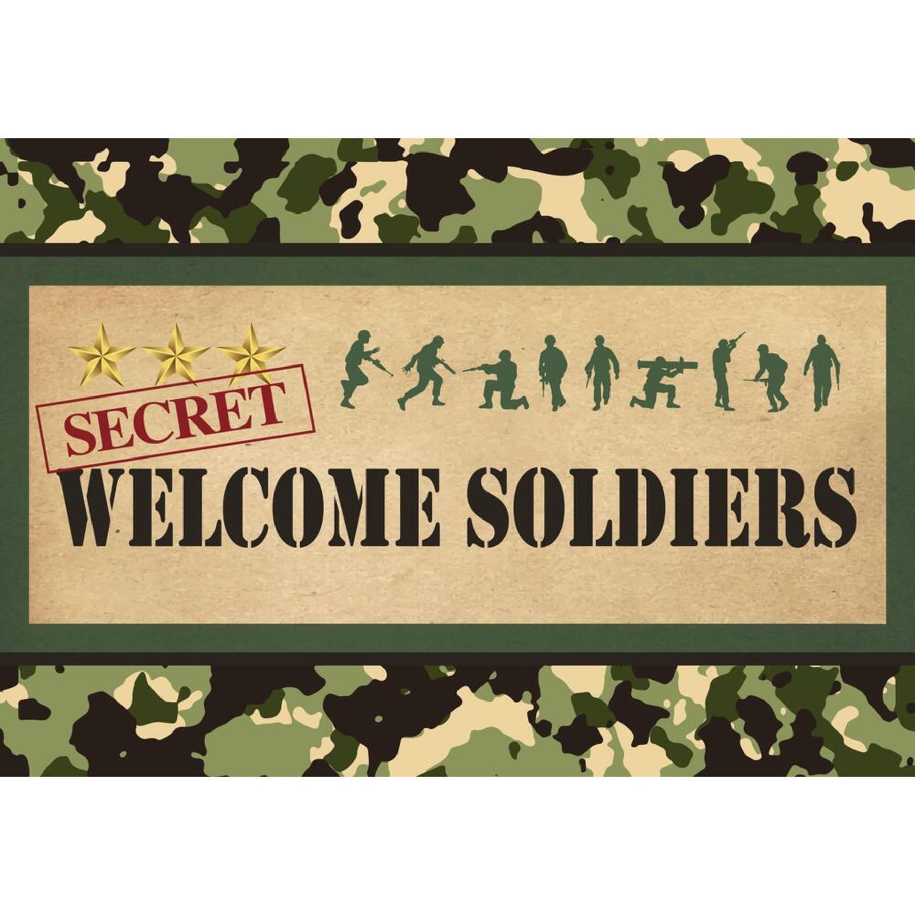 Allenjoy Welcome Soldiers Photography Backdrop Birthday uflage Doll ...