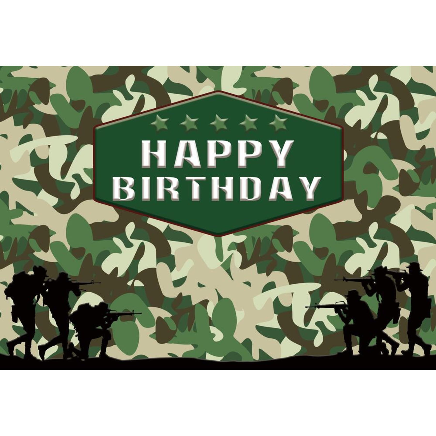 Allenjoy Welcome Soldiers Photography Backdrop Birthday uflage Doll ...