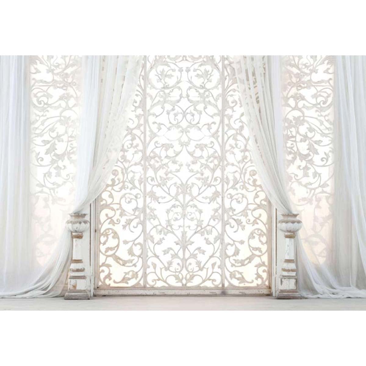 Allenjoy White Hollow Floral Vine Panel Backdrop - Walmart.com