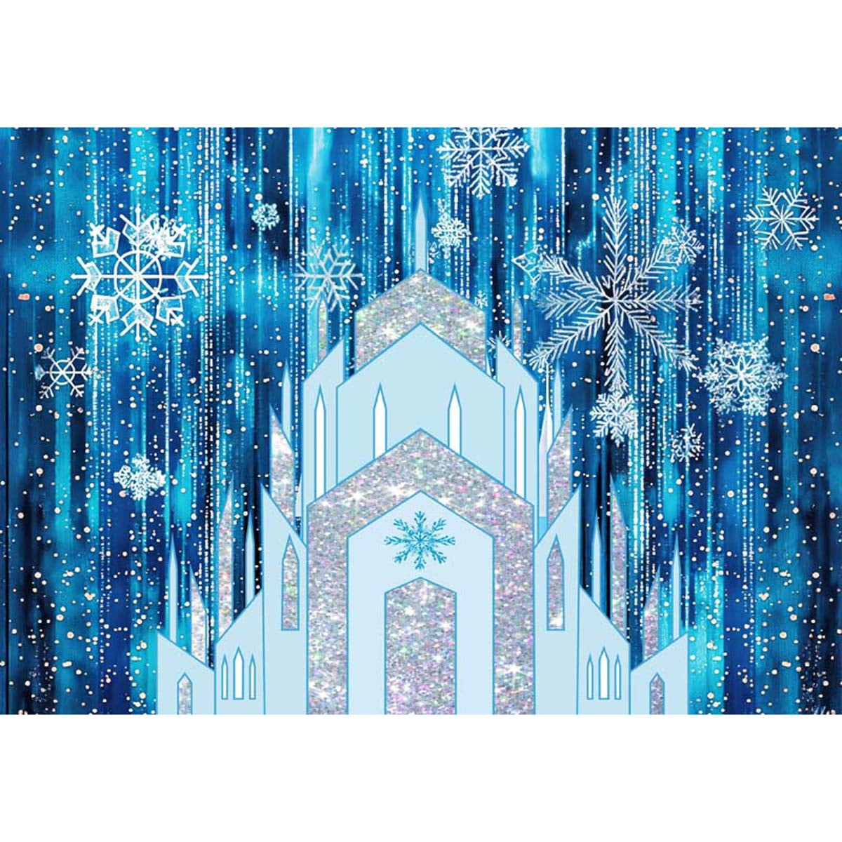 Allenjoy Winter Snowflakes Castle Backdrop - Walmart.com
