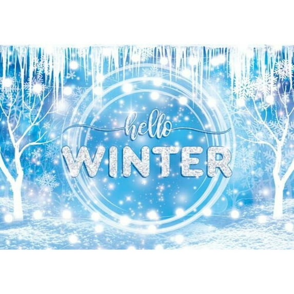 Allenjoy Winter Wonderland Backdrop Party Castle Snowy Forest Landscape ...