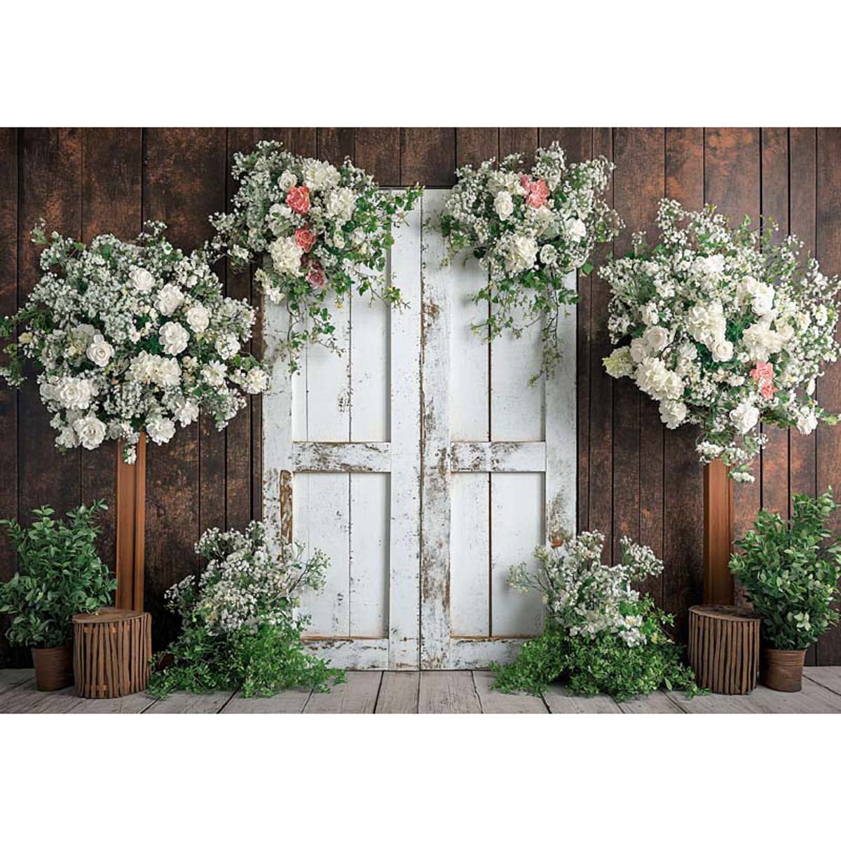 Allenjoy Wooden House Door Backdrop - Walmart.com