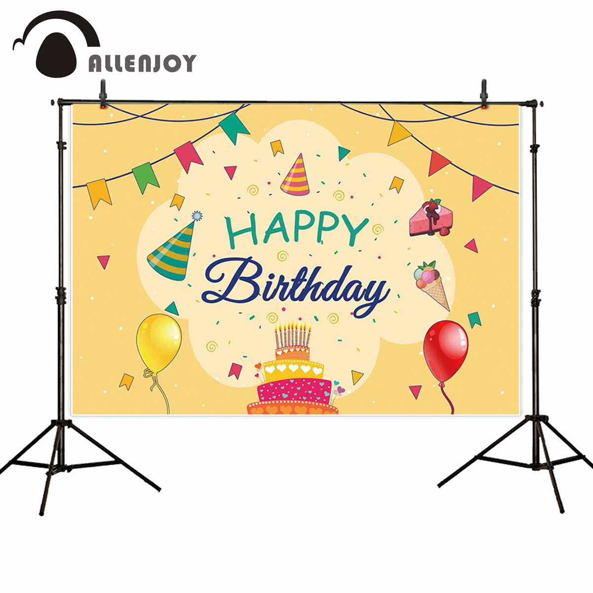 Allenjoy baby shower cartoon photobooth flags balloons Ribbon cake ...