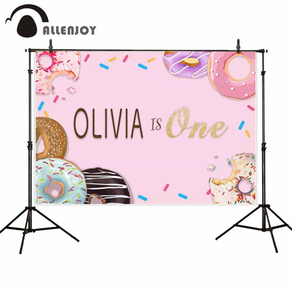 Allenjoy backdrop for photographic studio Colorful Donuts One-Year ...