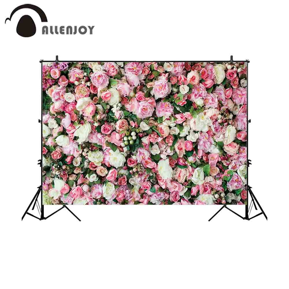 Allenjoy backdrop for photographic studio beautiful flowers wall ...
